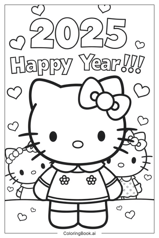 Happy New Year 2021 Images Coloring Pages