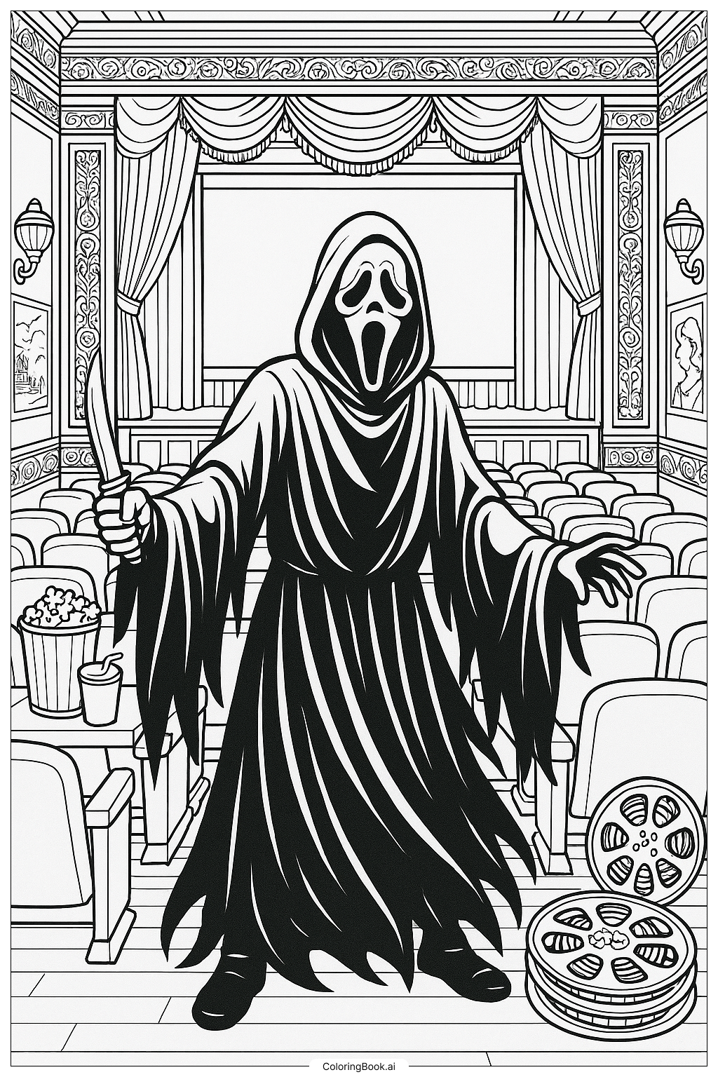 Free Ghostface Coloring Pages Free Ghostface Coloring Pages