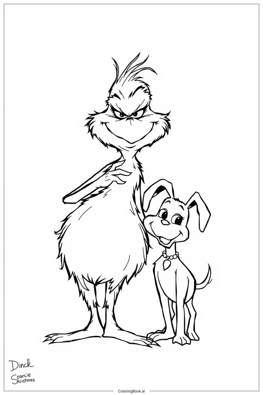 Dibujos Para Colorear De Grinch Y Max