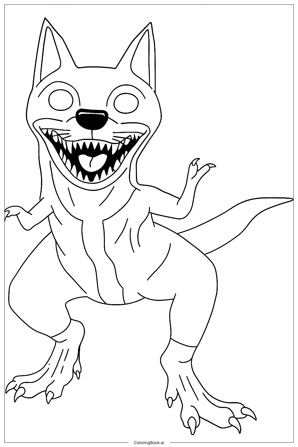 Free Download Garten Of Ban Ban Coloring Page Dinosaur Coloring Pages