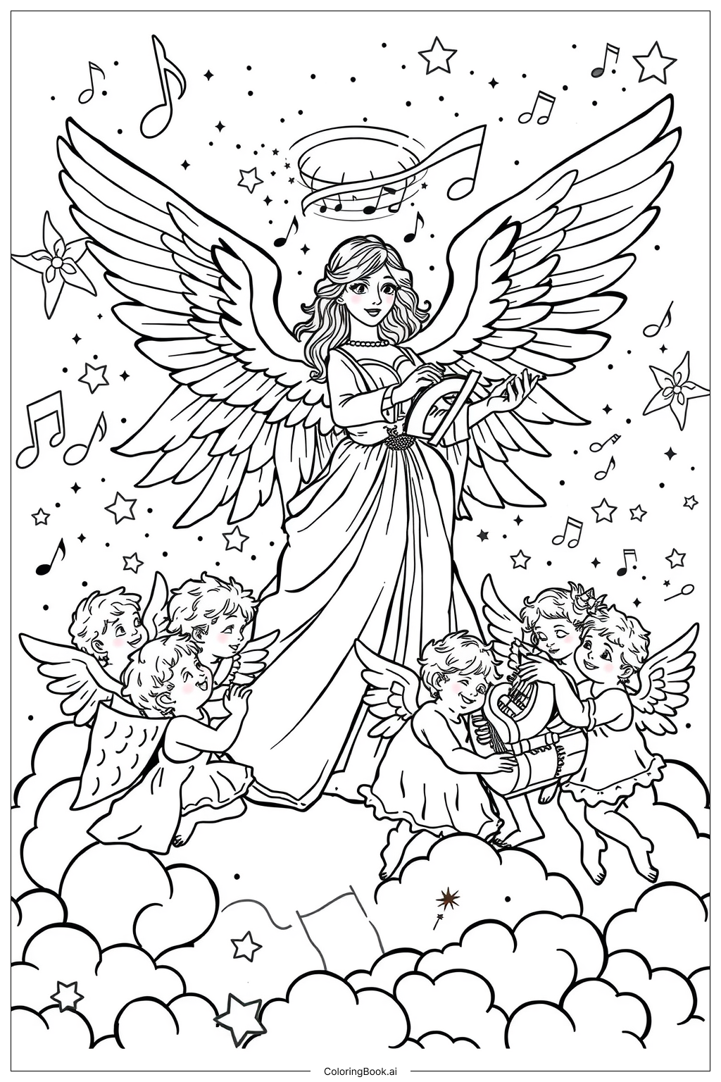 Bestkidscoloringpagesnet Angel Coloring Pages Angel