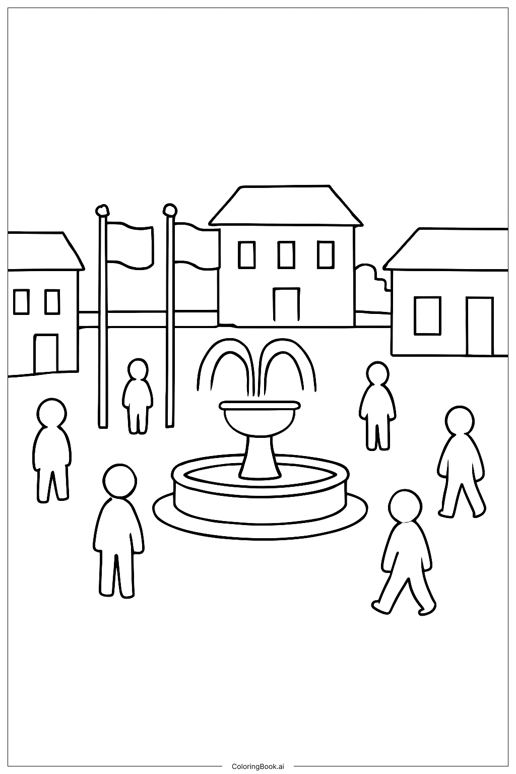 4th of July Firework Launcher Coloring Page (Free PDF&PNG Printable)