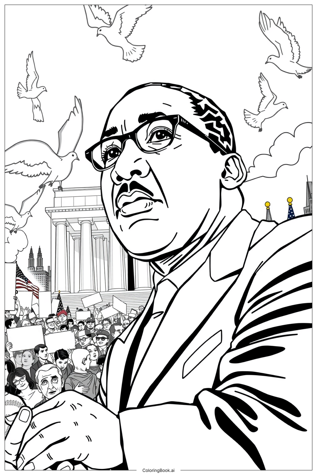 Dibujos Para Imprimir Y Colorear De History Martin Luther King Jr