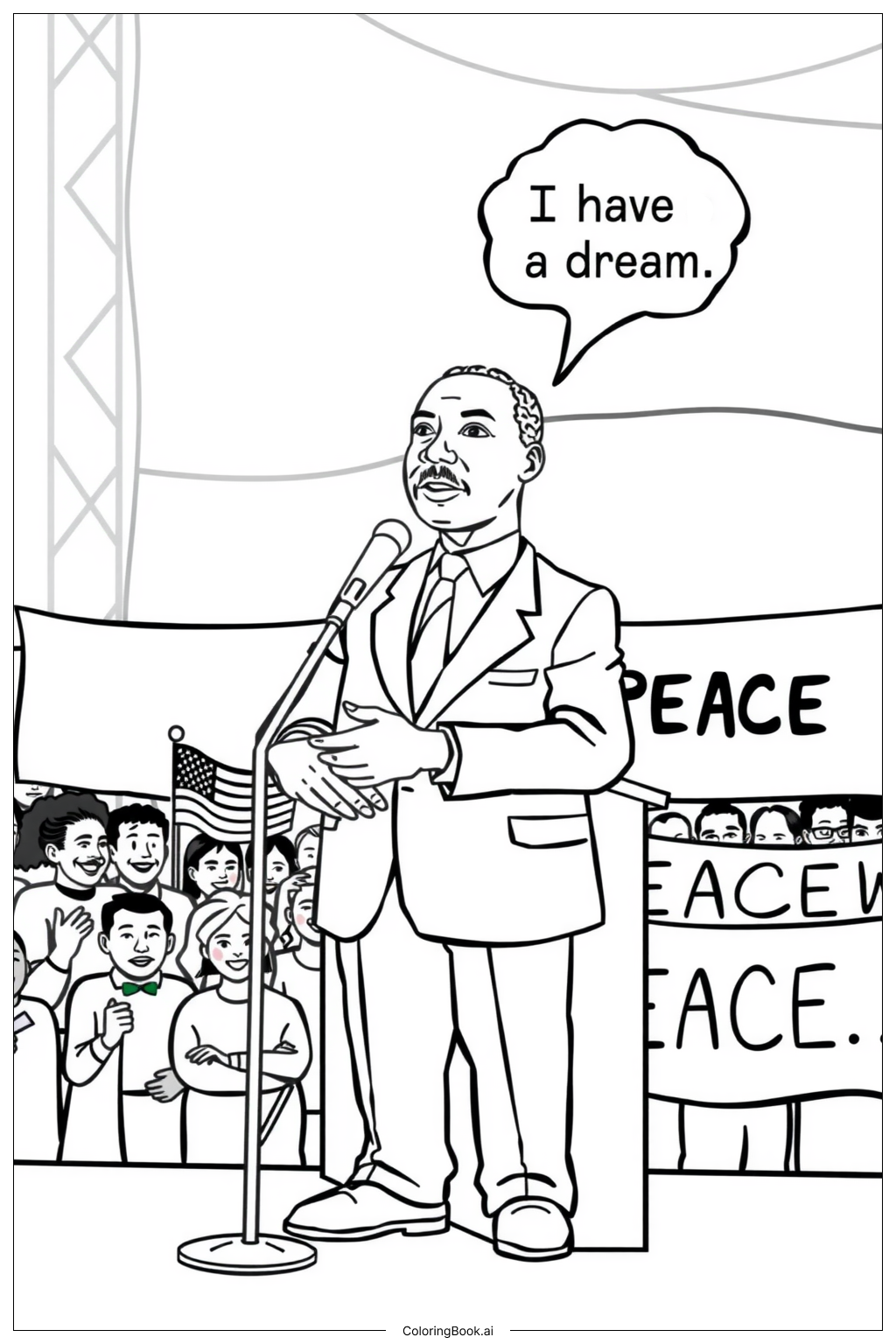 Dibujos Para Imprimir Y Colorear De History Martin Luther King Jr