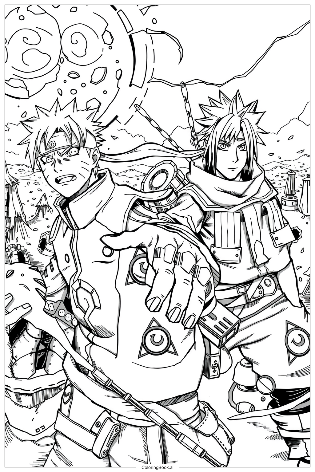 Coloriage Manga Naruto Sasuke 292 Dessin Naruto Imprimer