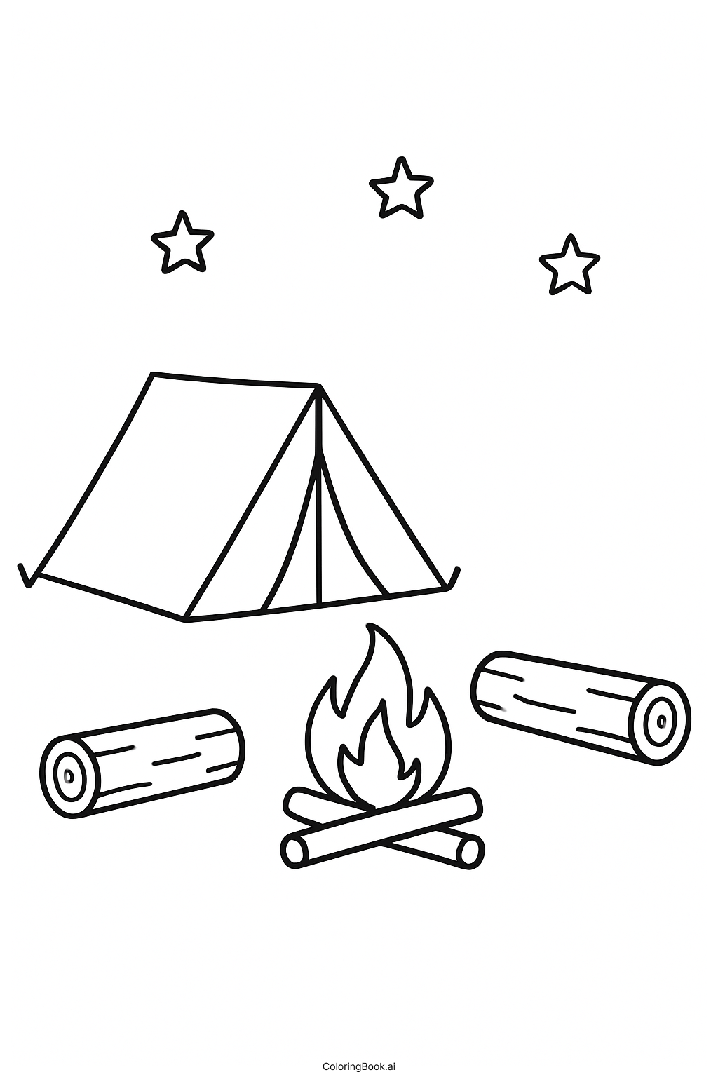 Aesthetic Forest Friends Coloring Page (Free PDF&PNG Printable)
