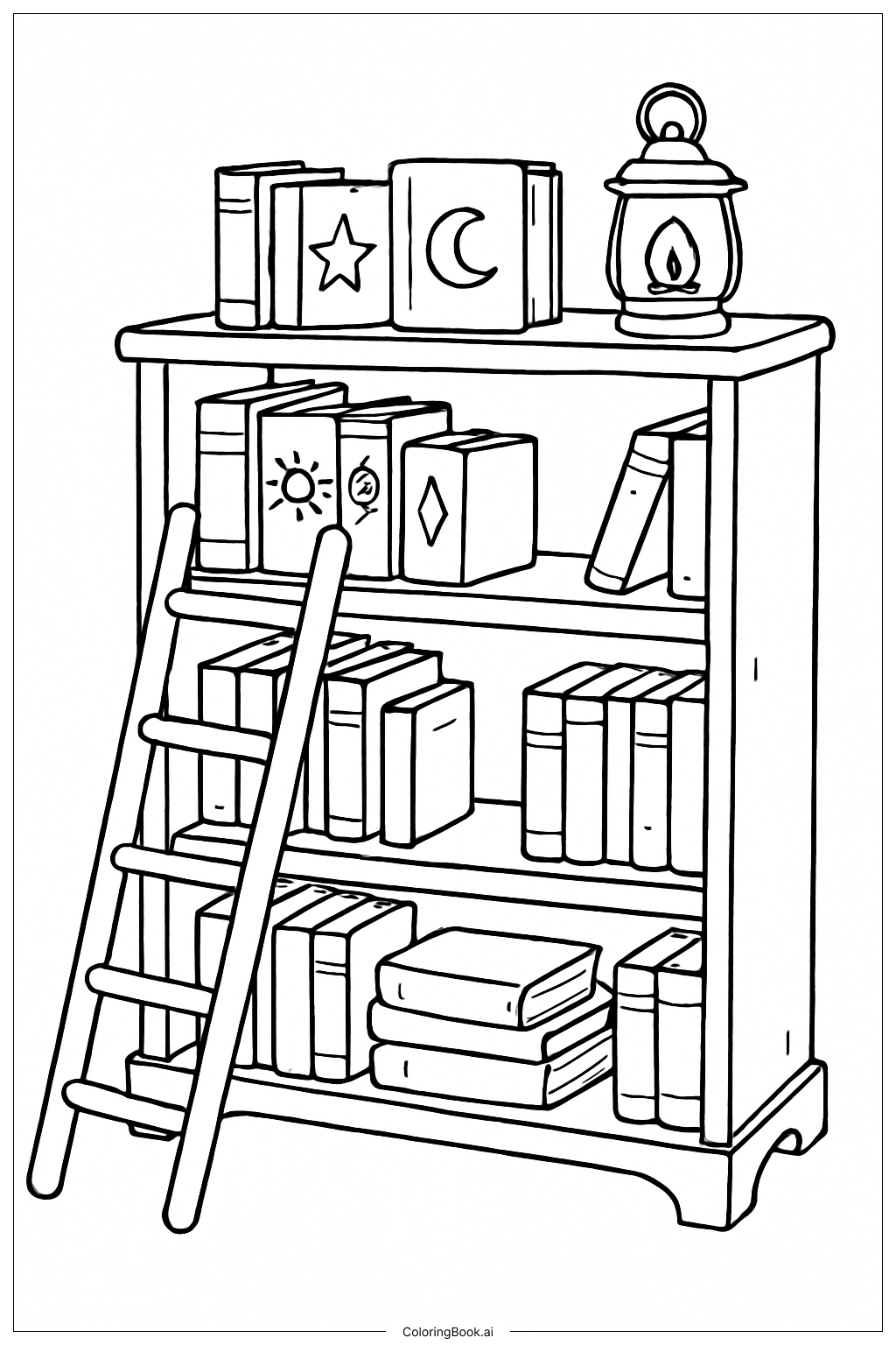Aesthetic Market Stroll Coloring Page (Free PDF&PNG Printable)