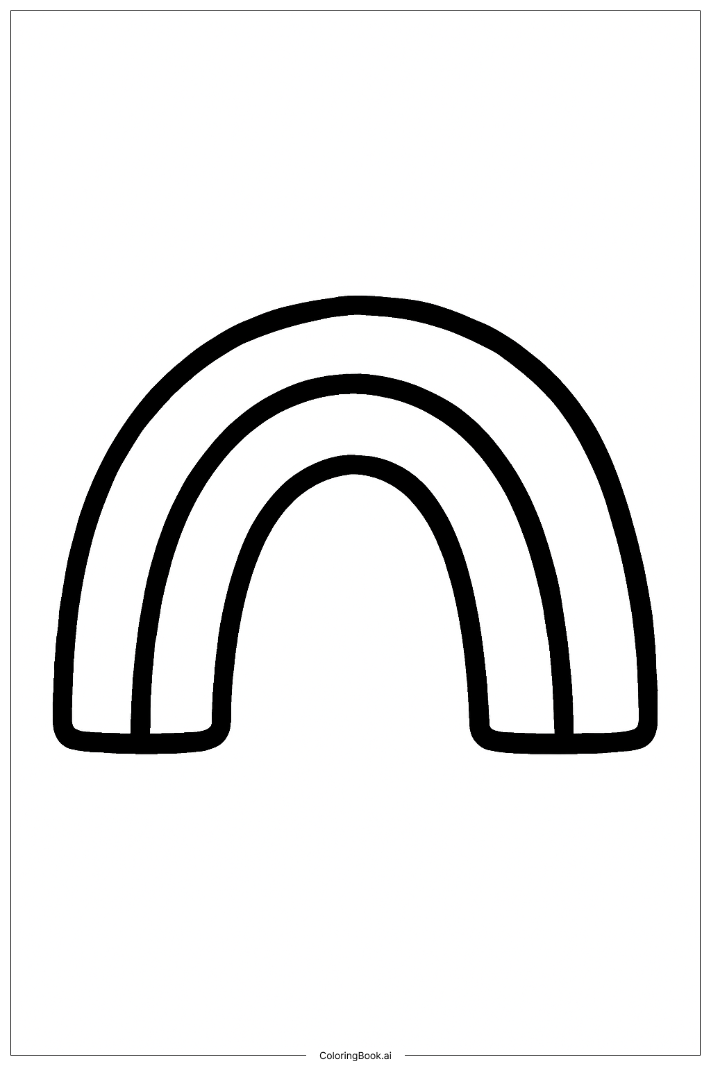 Aesthetic Rainbow Arc Coloring Page (Free PDF&PNG Printable)