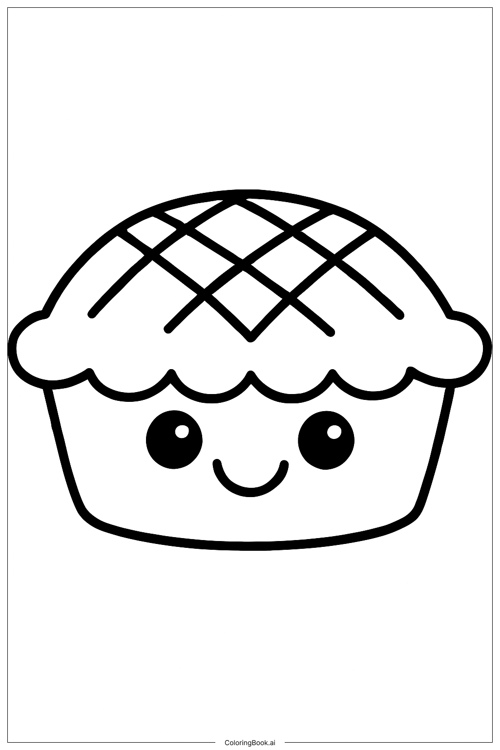 Página de Colorir Torta de Maçã de Outono (PDF & PNG Imprimíveis Grátis)