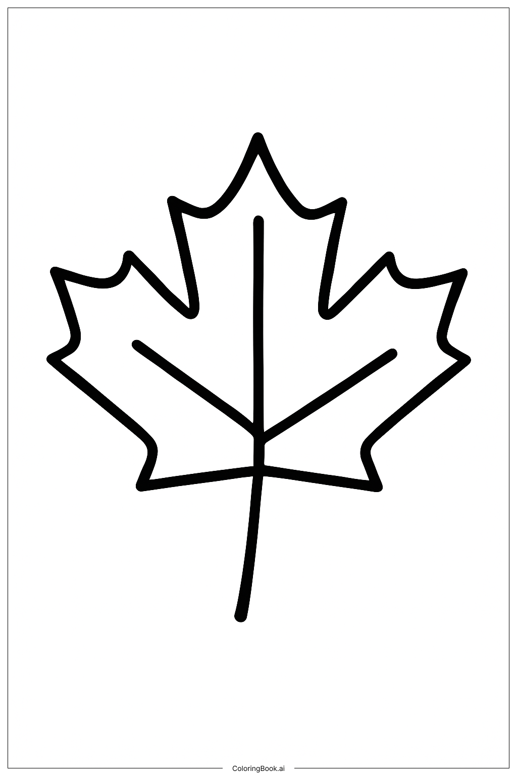 Página de Colorir Folha de Bordo de Outono (PDF & PNG Imprimíveis Grátis)