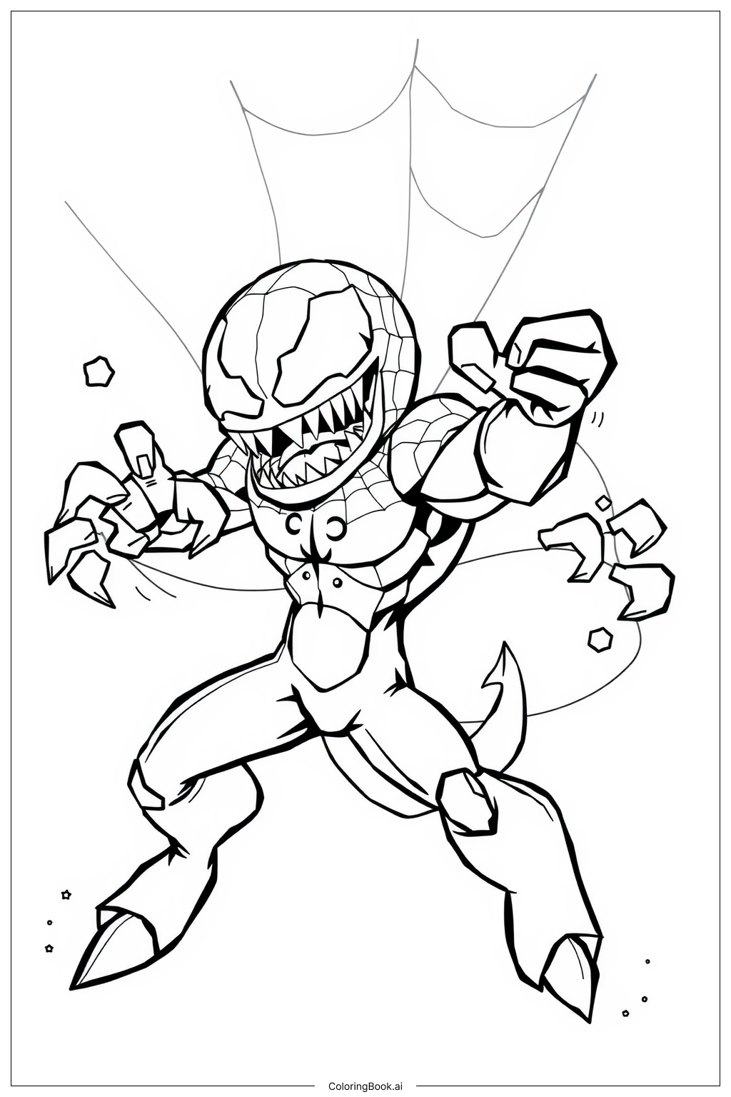 ヴェノム スパイダーマン エピック ショーダウン-2 塗り絵ページ ヴェノム スパイダーマン エピック ショーダウン-2 塗り絵ページ