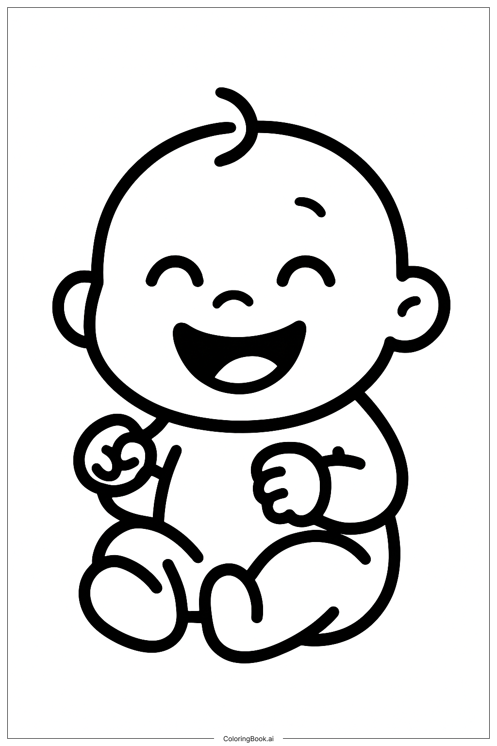 Baby Epiphany Smile Coloring Page (Free PDF&PNG Printable)