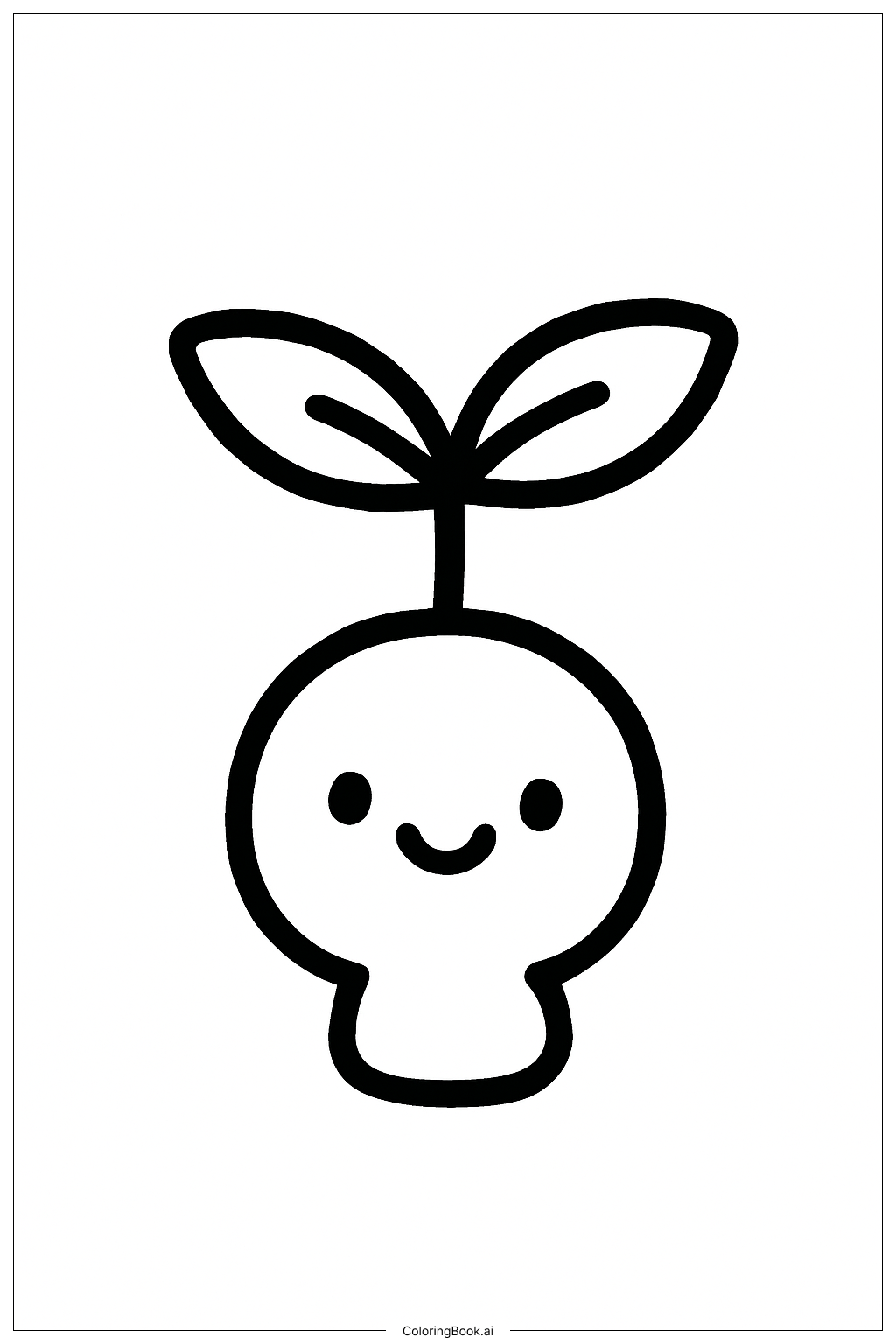 Baby Plant Sprout Coloring Page (Free PDF&PNG Printable)