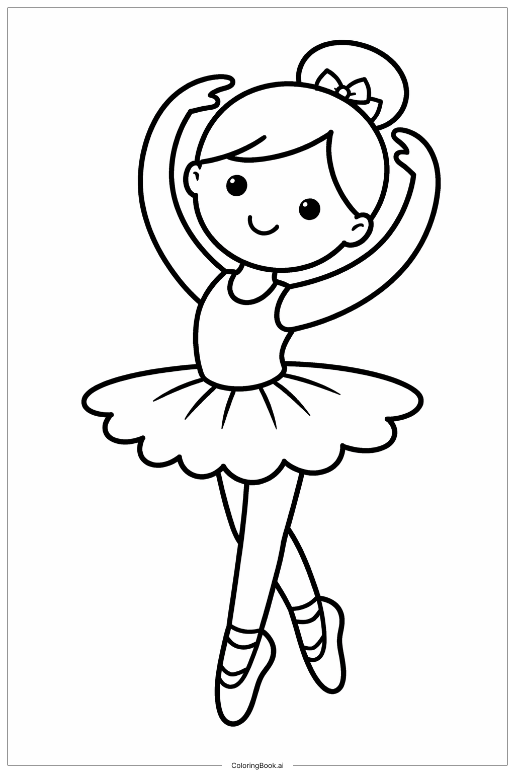 Page de coloriage Danseuse de ballet avec tutu (PDF & PNG imprimables ...