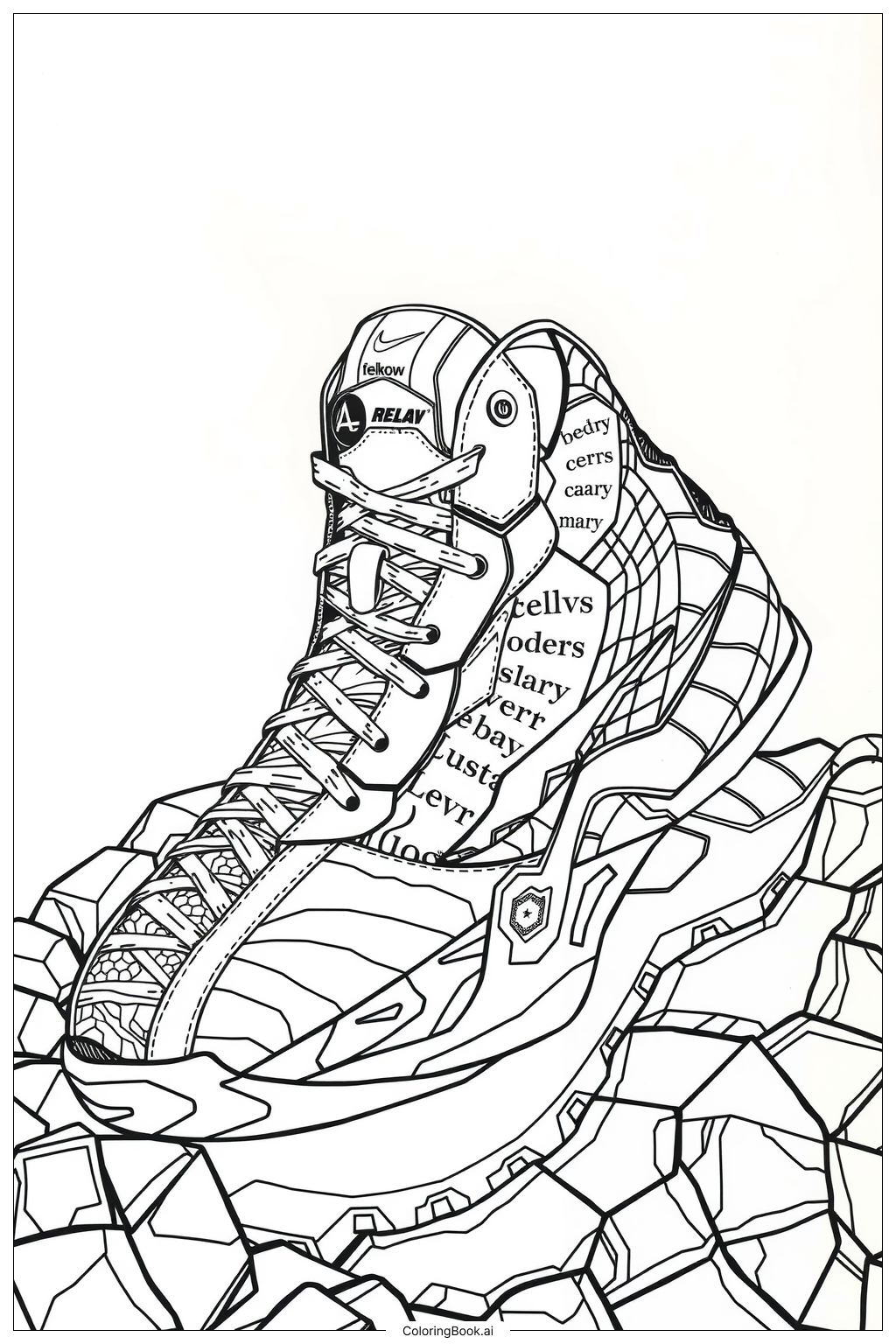 Nba Basketball Shoes Coloring Pages Free Coloring Pages Of Basketball