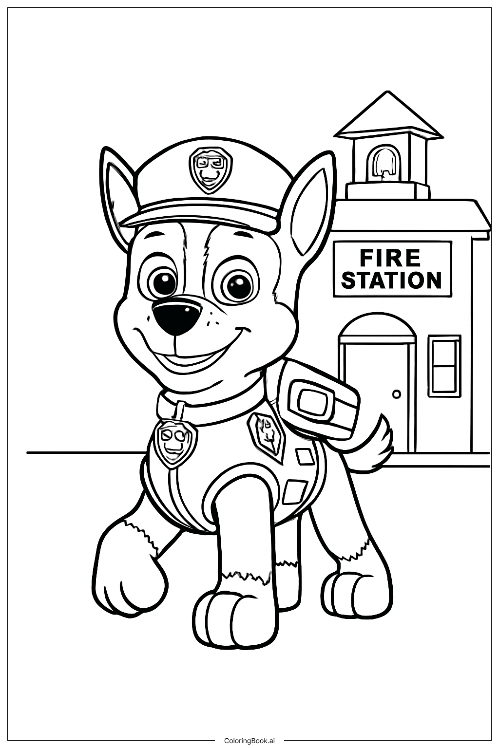 罂粟玩具乐园通道带阴影 填色页（免费 PDF&PNG 可打印）