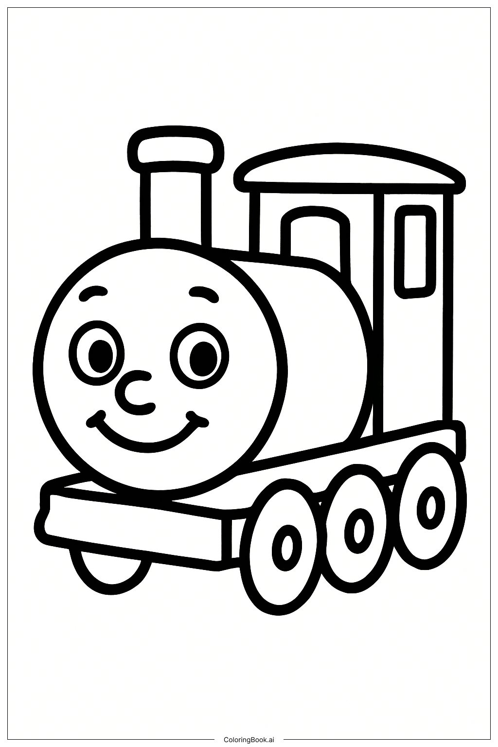 Cool Kleine Lokomotive Ausmalbild (Kostenloses PDF & PNG zum Ausdrucken)