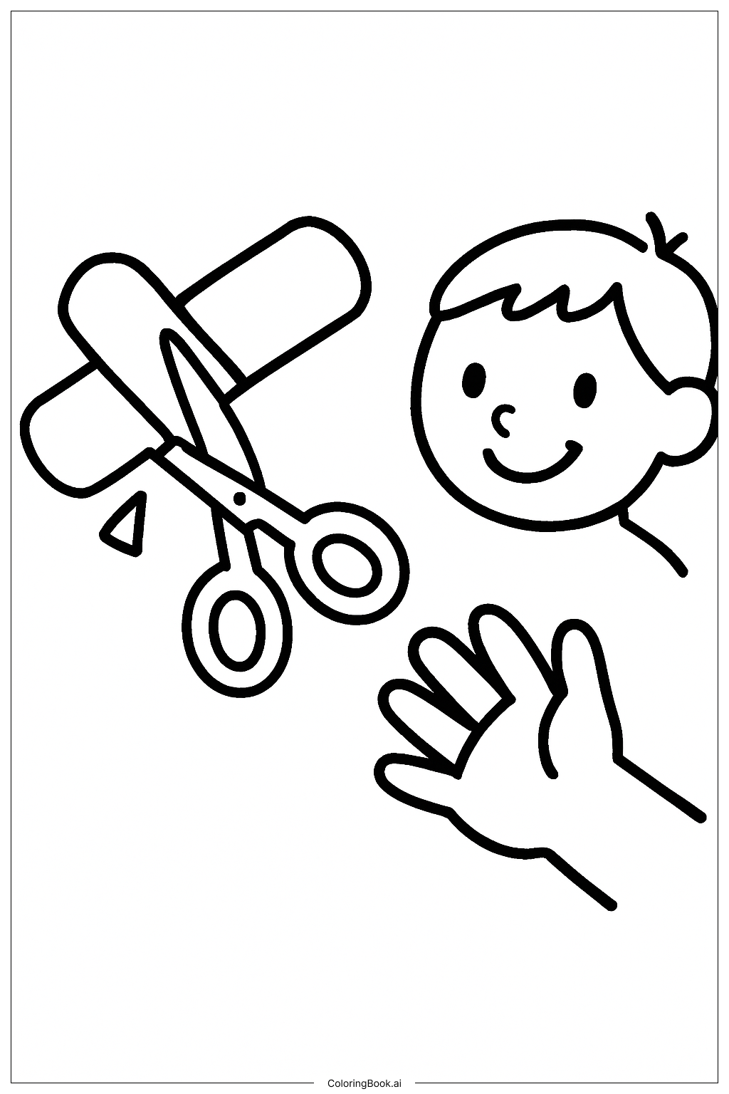 Verband zuschneiden Ausmalbild (Kostenloses PDF & PNG zum Ausdrucken)