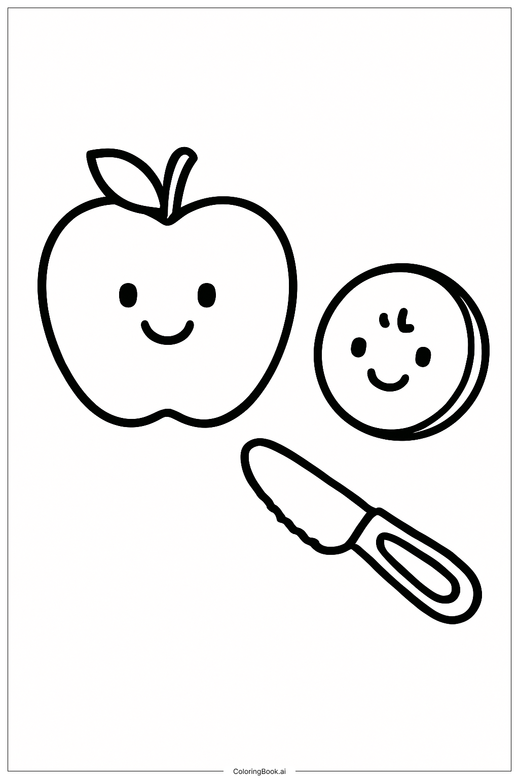Cut Fruit Snack Coloring Page (Free PDF&PNG Printable)