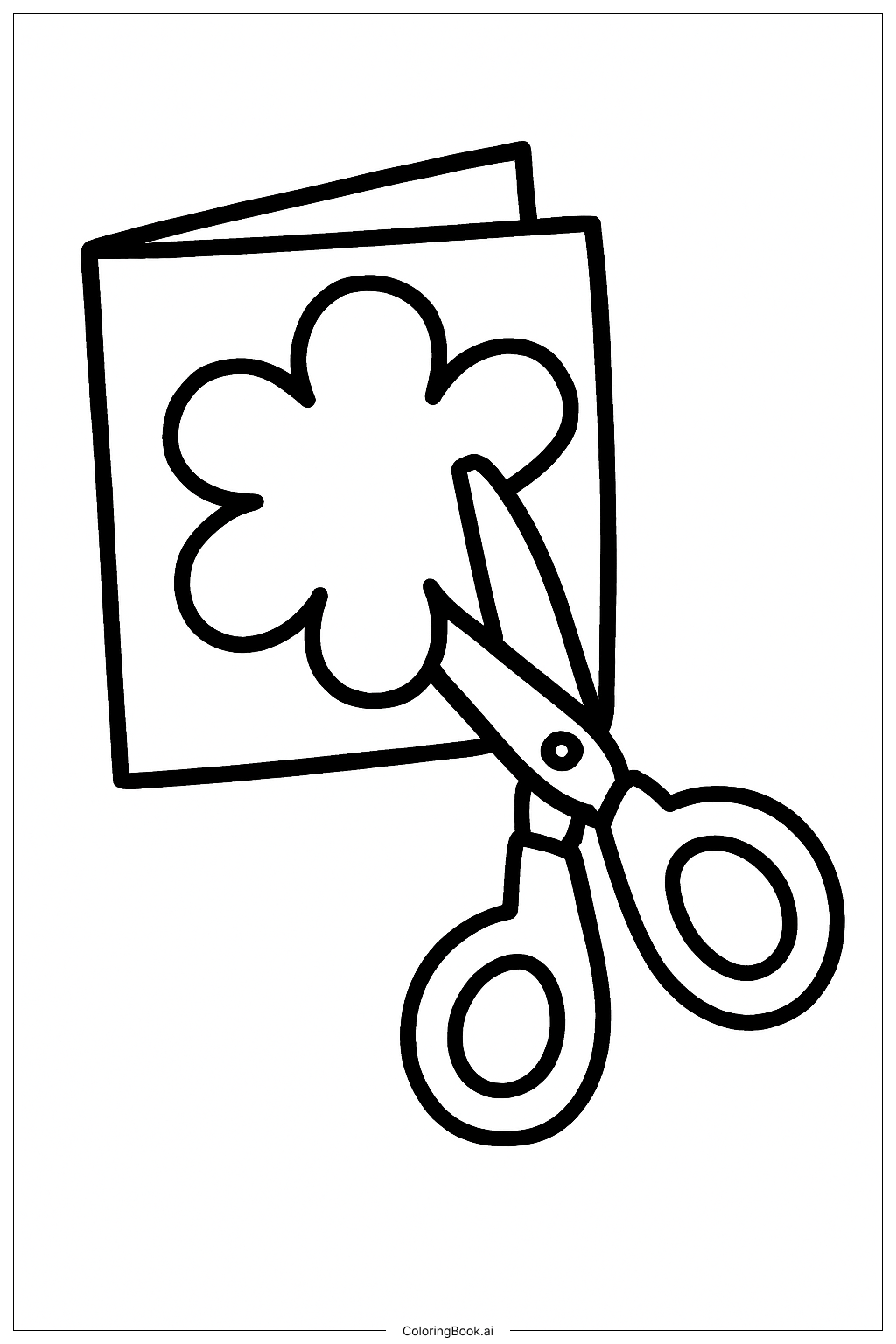 Page de coloriage Fleur en papier découpé (PDF & PNG imprimables ...