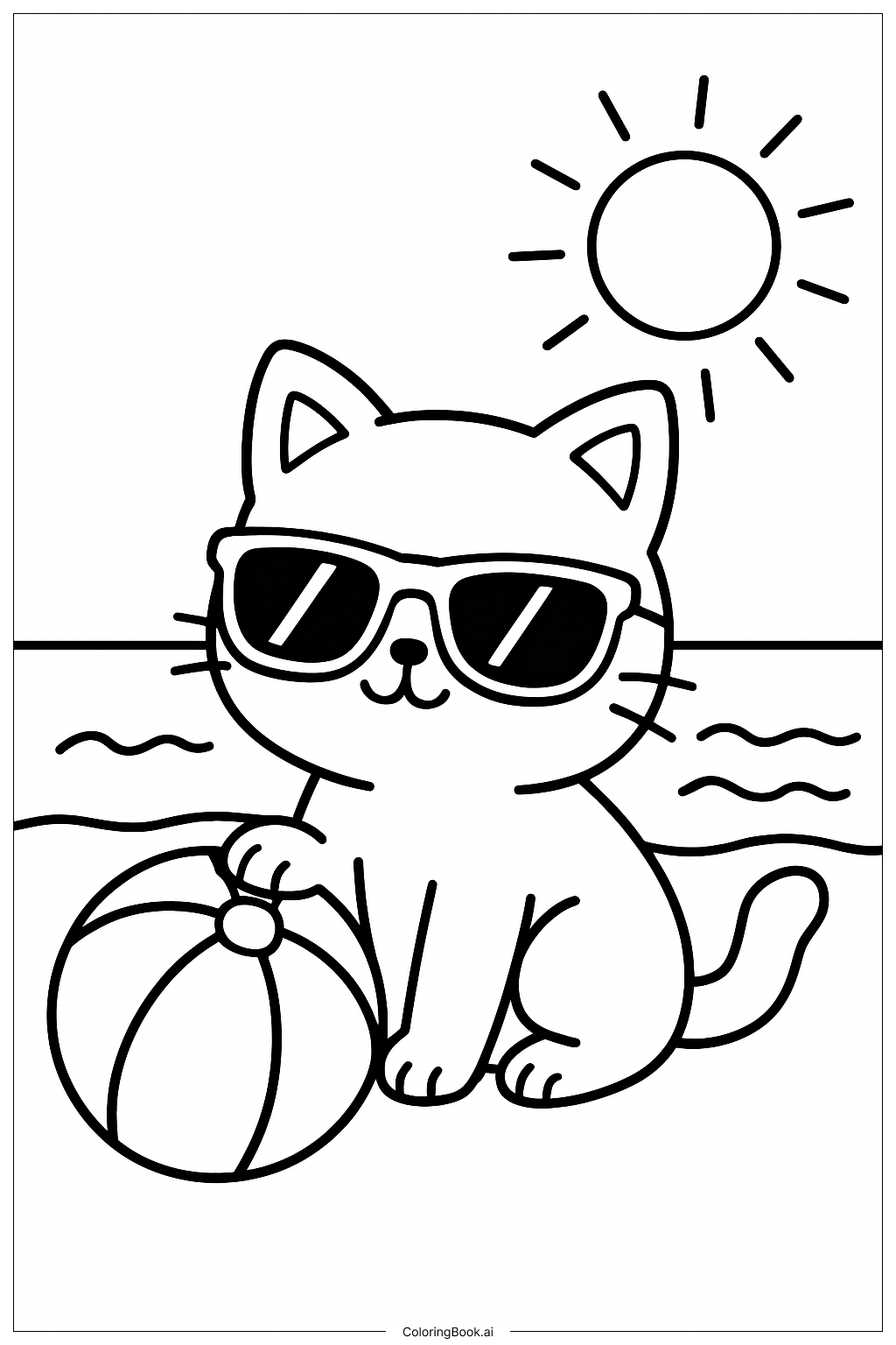 Cute Animal Reading Book Coloring Page (Free PDF&PNG Printable)