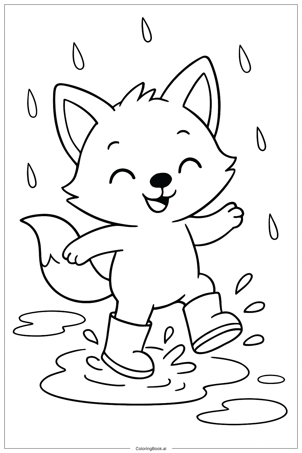 Cute Animal Reading Book Coloring Page (Free PDF&PNG Printable)