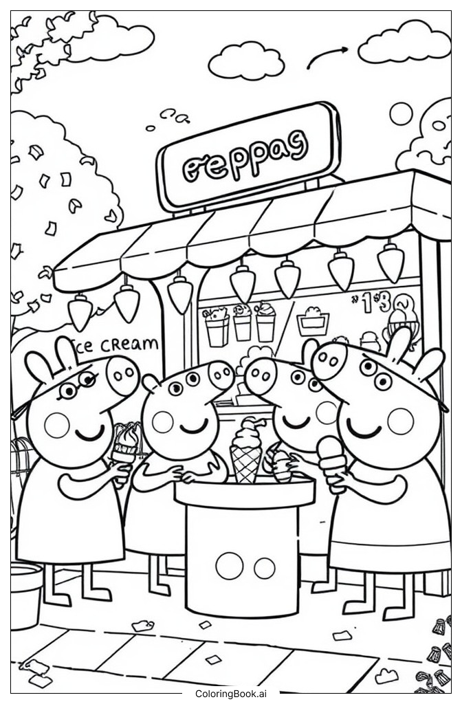 Ice Cream Coloring Page Tim39s Printables