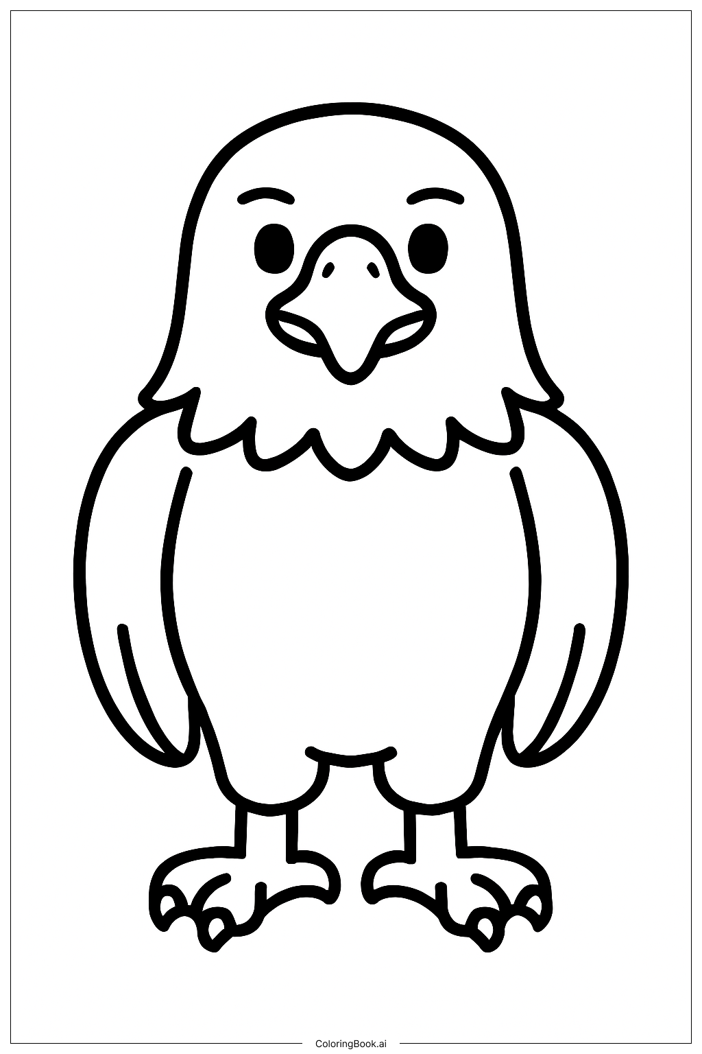 Page de coloriage Posture de l'aigle debout (PDF & PNG imprimables ...