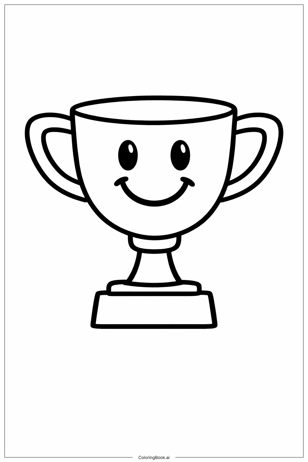 Emotions Proud Trophy Coloring Page (Free PDF&PNG Printable)