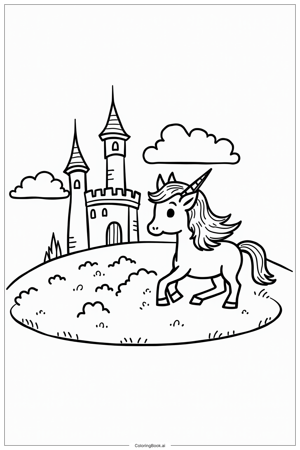 Coloriage Du Château De Glace Gelé Gelé PNG Images | Vecteurs Et