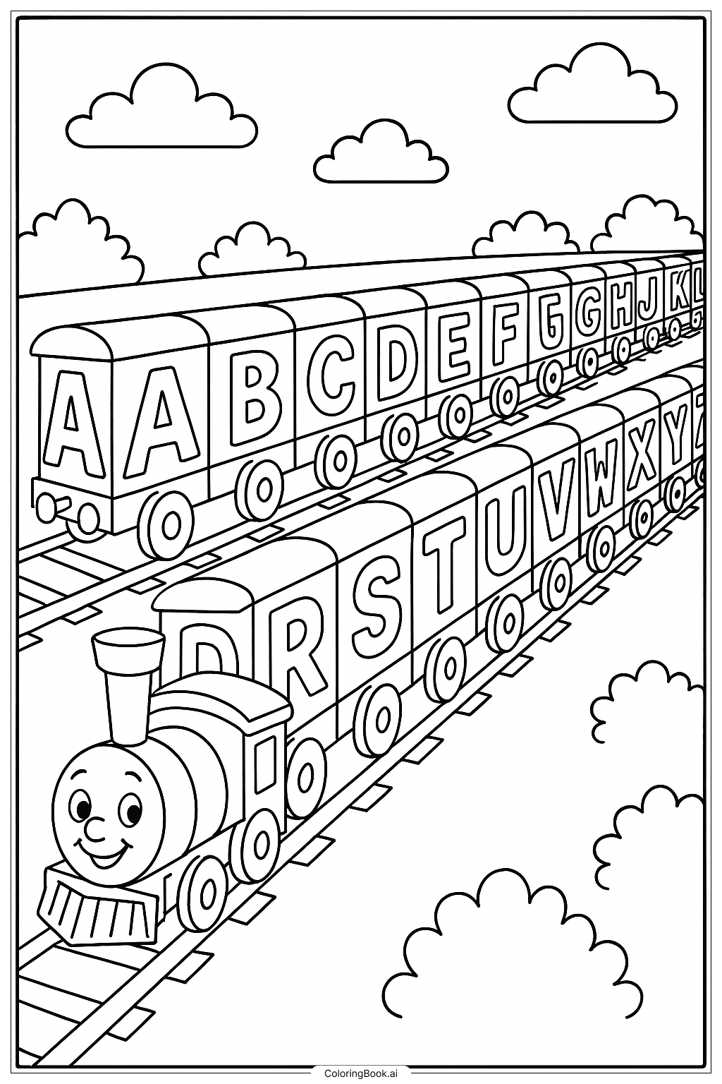 Abc Train Coloring Page Toy Train Learning Letters | Free | Alphabet