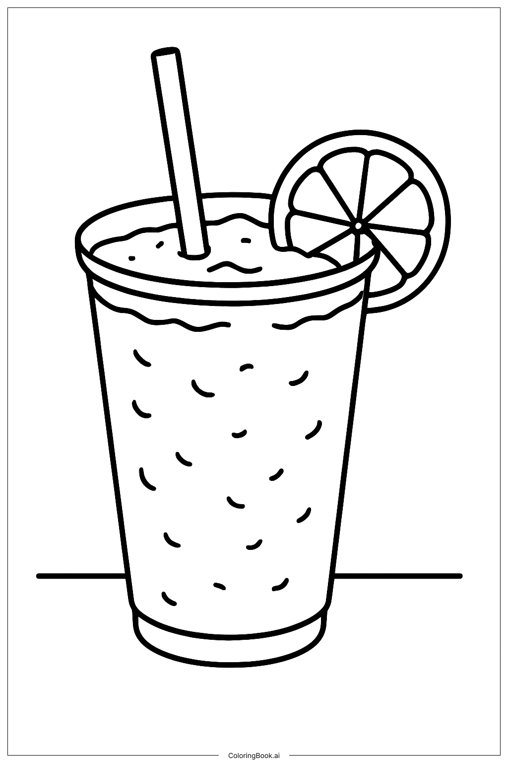 Food Fruit Smoothie Coloring Page (Free PDF&PNG Printable)