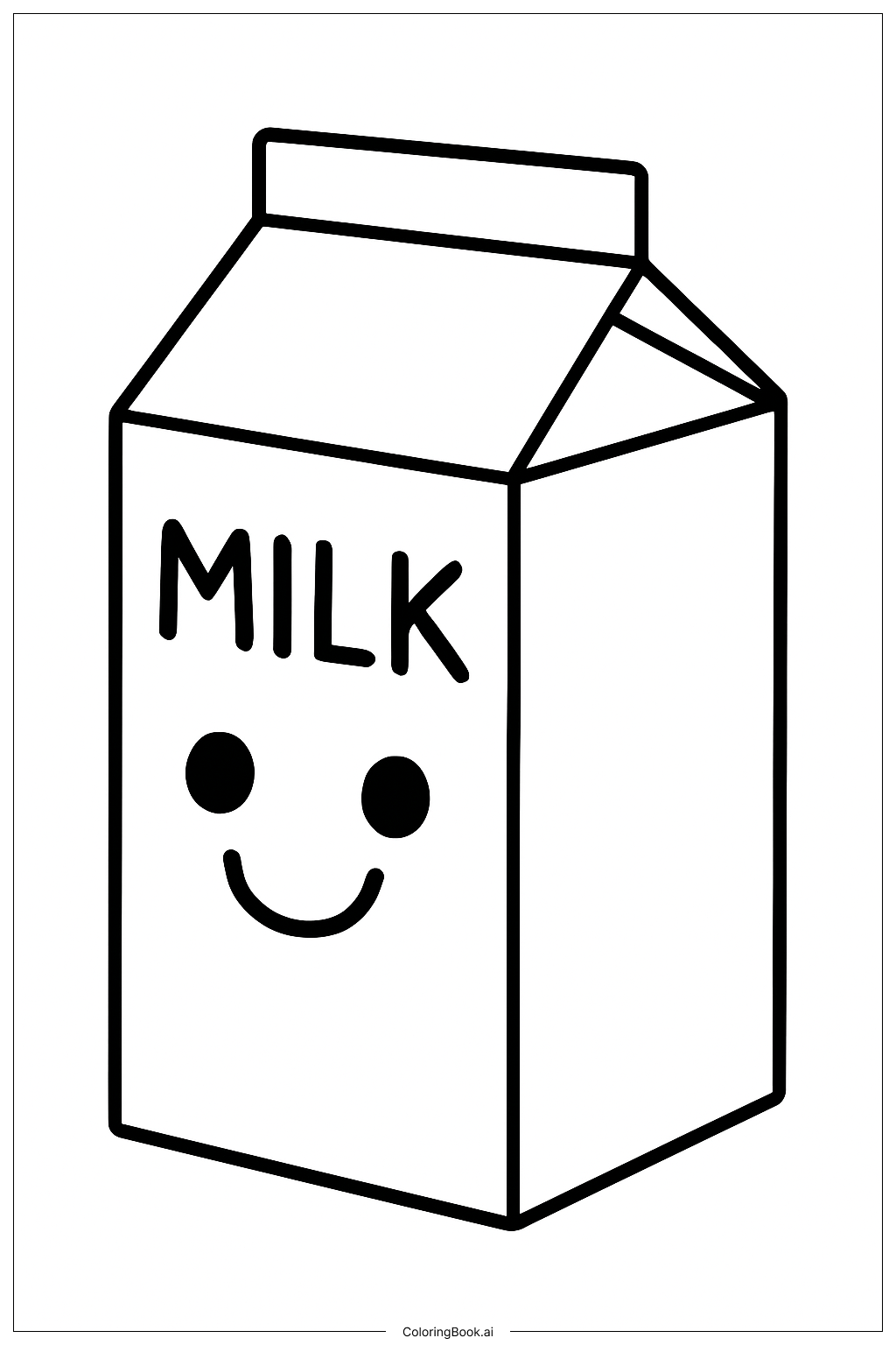 Food Milk Carton Coloring Page (Free PDF&PNG Printable)