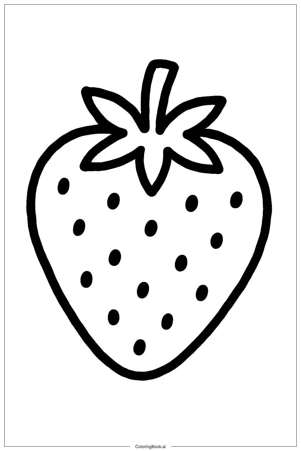 Food Strawberry Berry Coloring Page (Free PDF&PNG Printable)