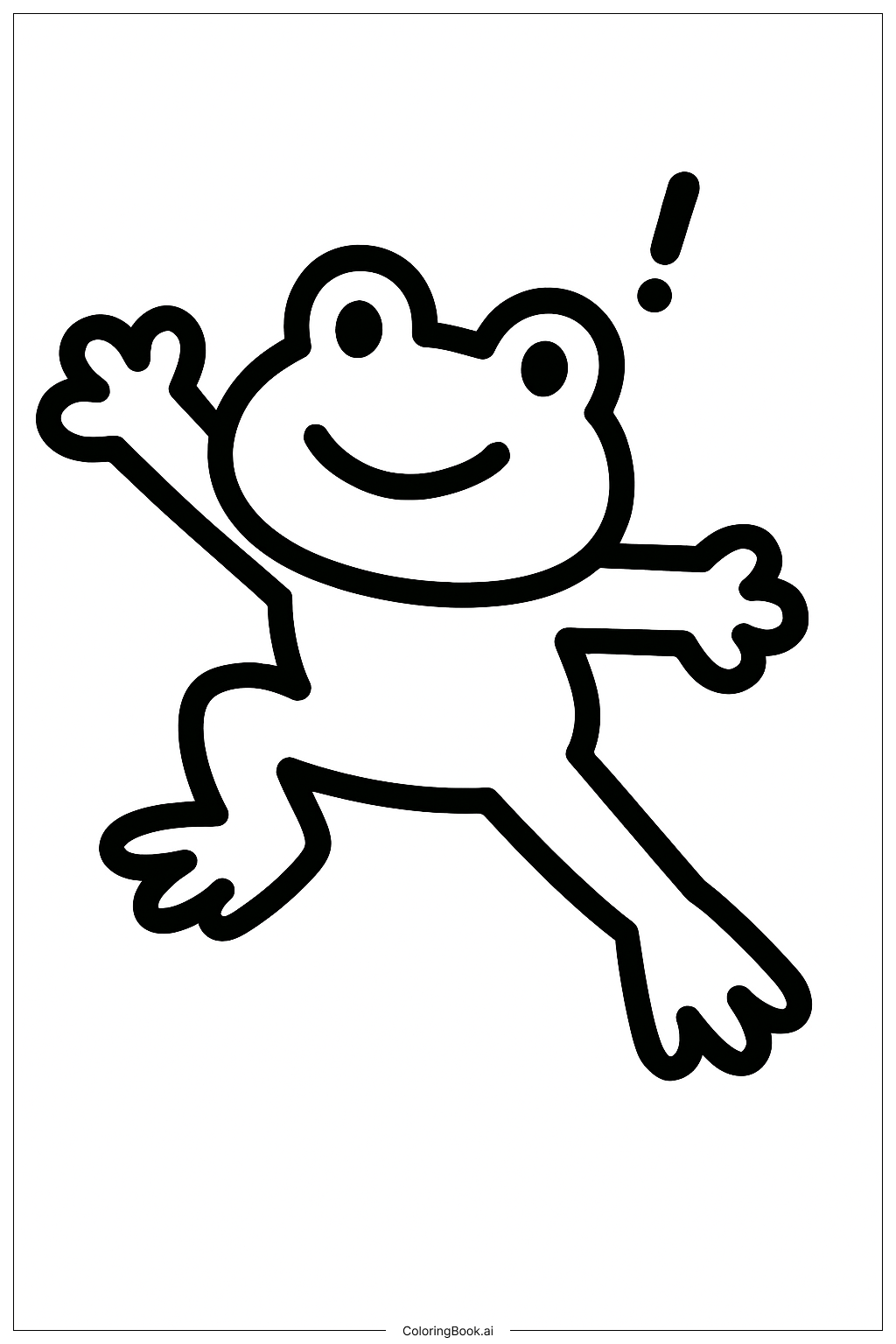 Frog Epiphany Jump Coloring Page (Free PDF&PNG Printable)