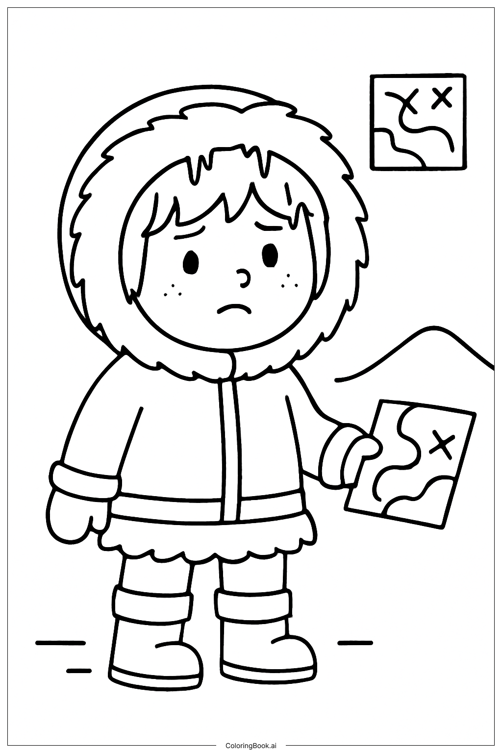 Frozen Night Sky Coloring Page (Free PDF&PNG Printable)