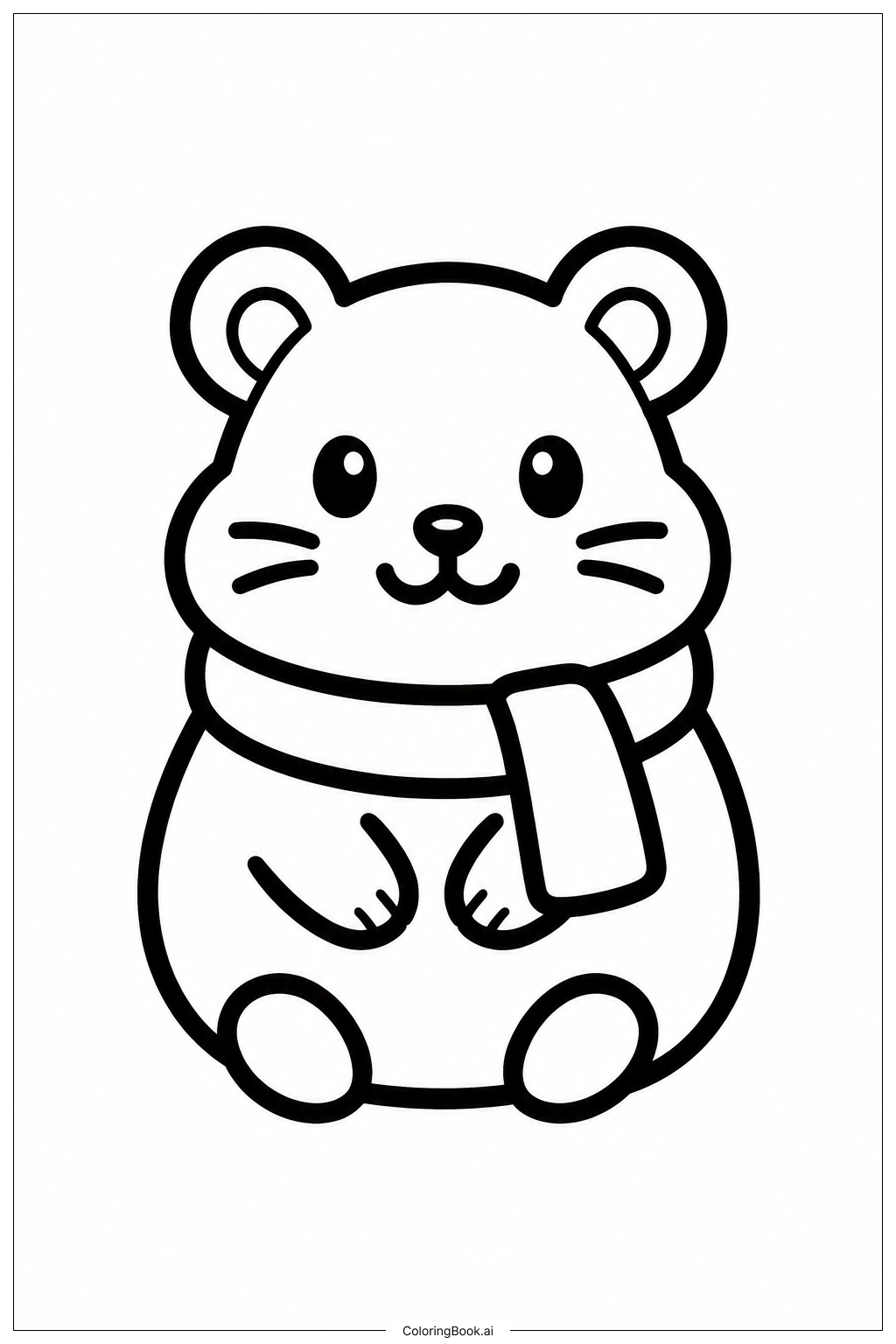 1 dibujos de hámster para colorear (PDF y PNG gratis)