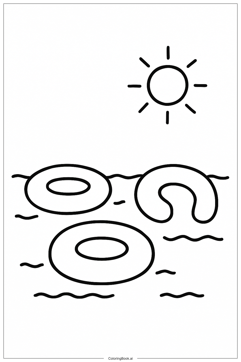 Feier mit Schwimmreifen am Pool Ausmalbild (Kostenloses PDF & PNG zum ...