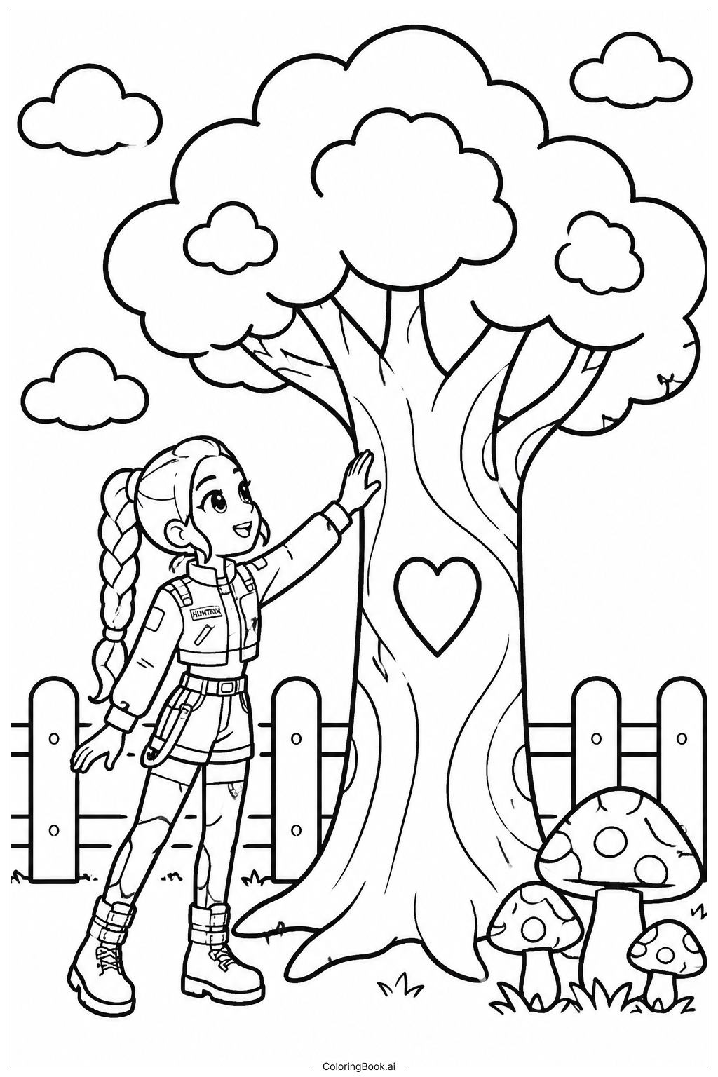 Página para colorear Árbol Mágico Huntrix (Descarga gratuita en PDF & PNG)
