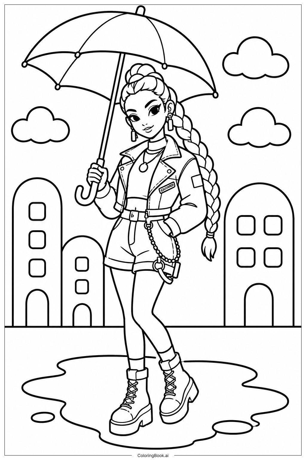 Generador gratuito de dibujos para colorear con IA - ColoringBook AI