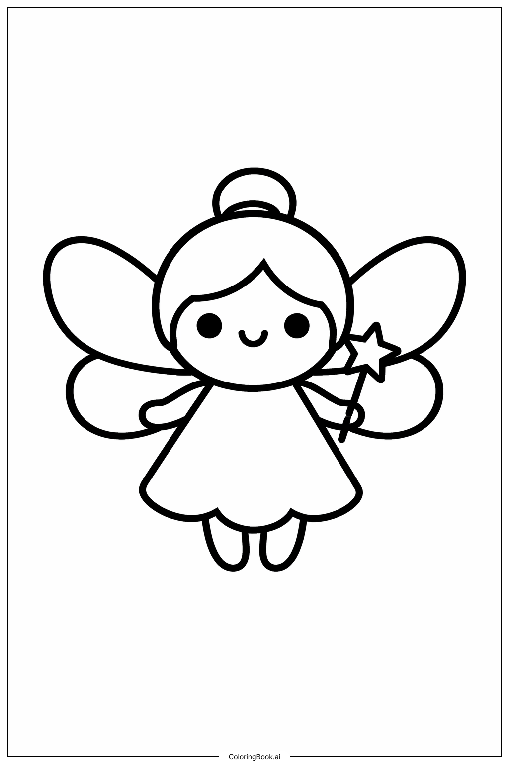 Legend Of Zelda Simple Fairy Coloring Page (Free PDF&PNG Printable)