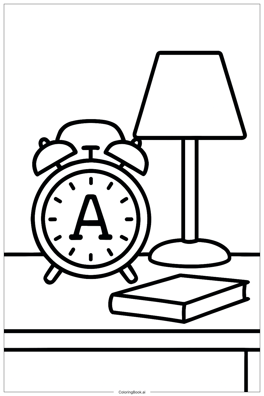 Letter A Apple Picnic Coloring Page (Free PDF&PNG Printable)