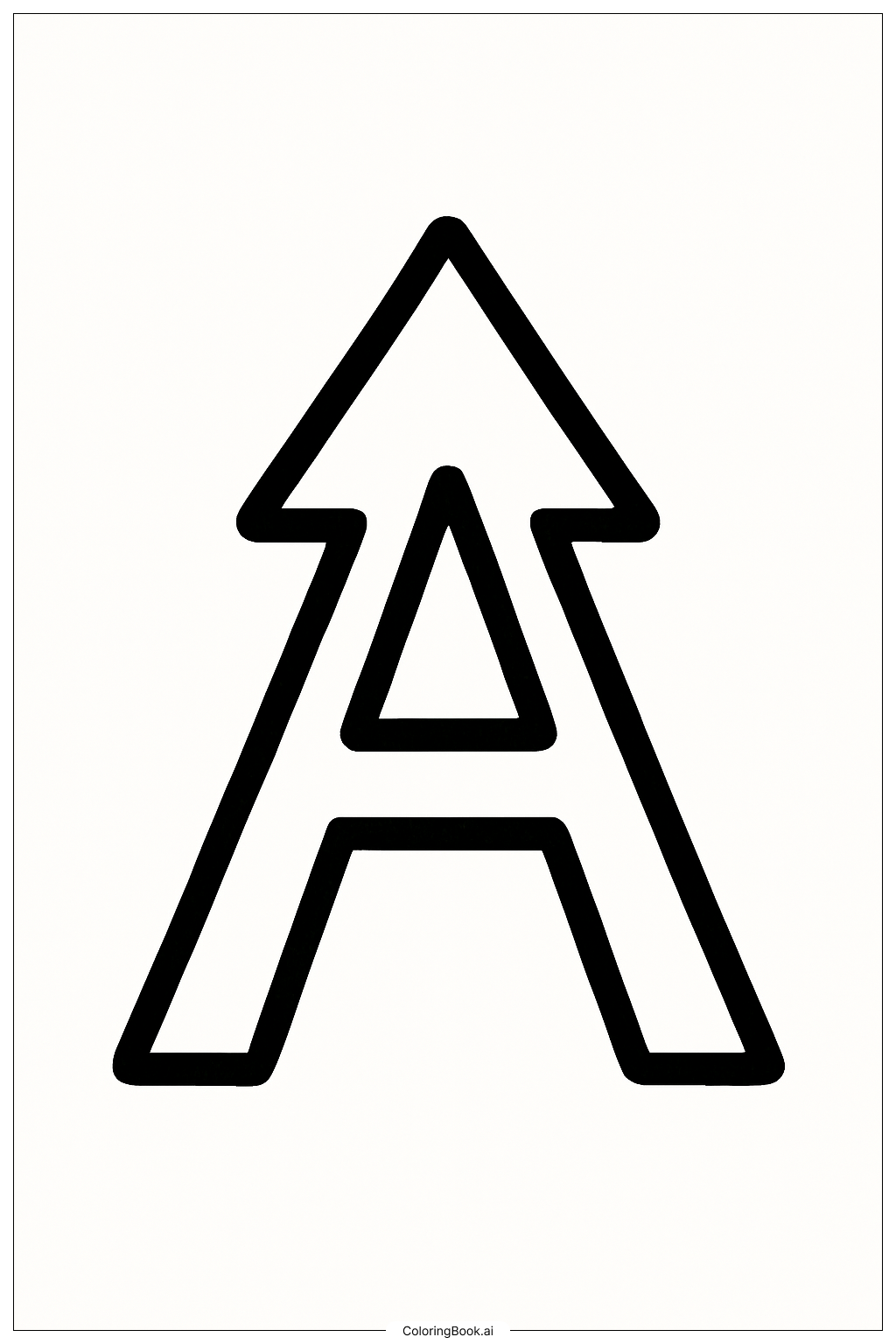 Letter A Arrow Coloring Page (Free PDF&PNG Printable)