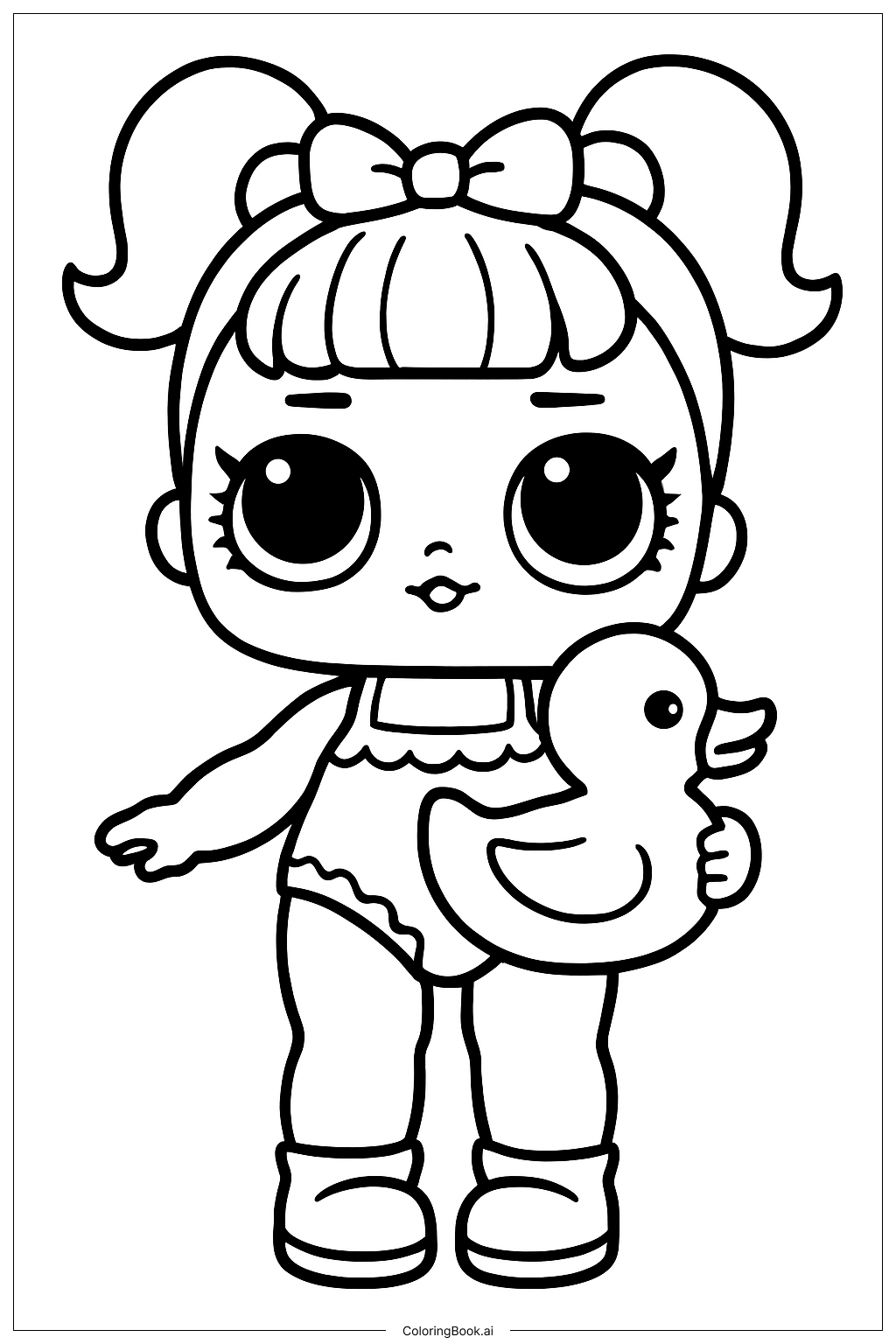 LOL Bath Time Coloring Page (Free PDF&PNG Printable)