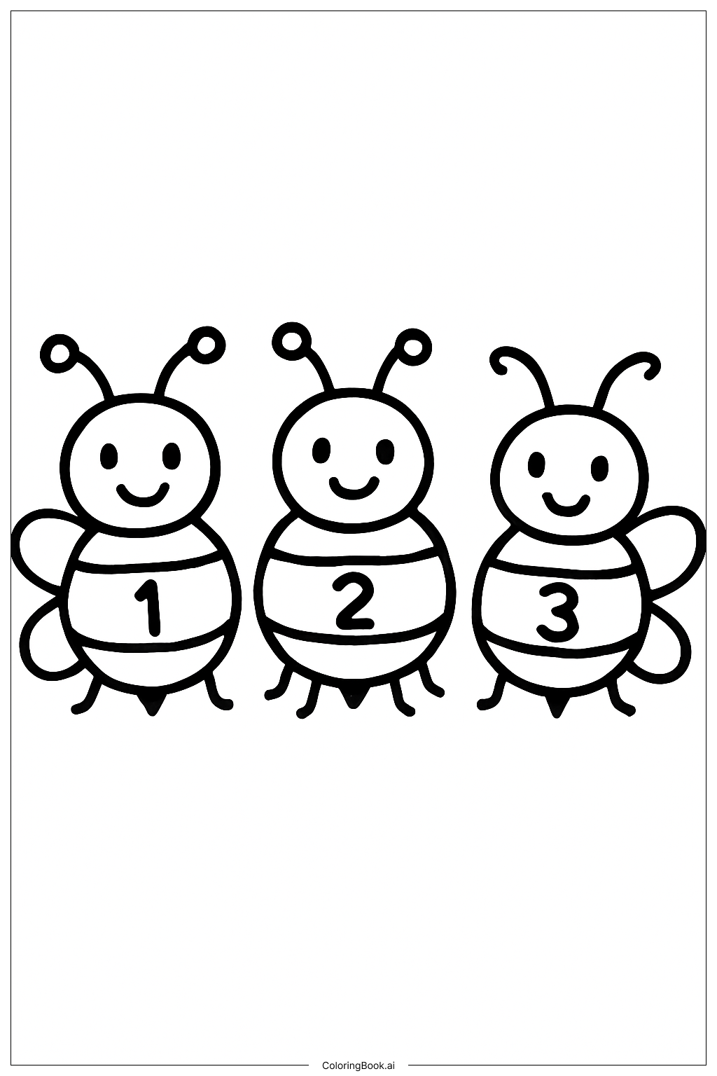 Math Busy Bees Coloring Page (Free PDF&PNG Printable)