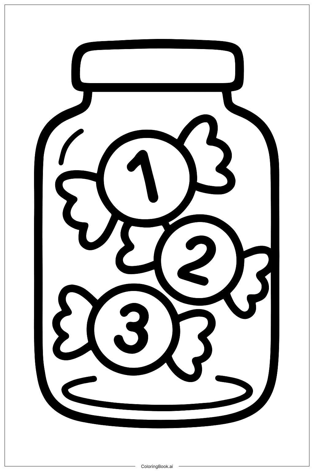 Math Candy Count Coloring Page (Free PDF&PNG Printable)