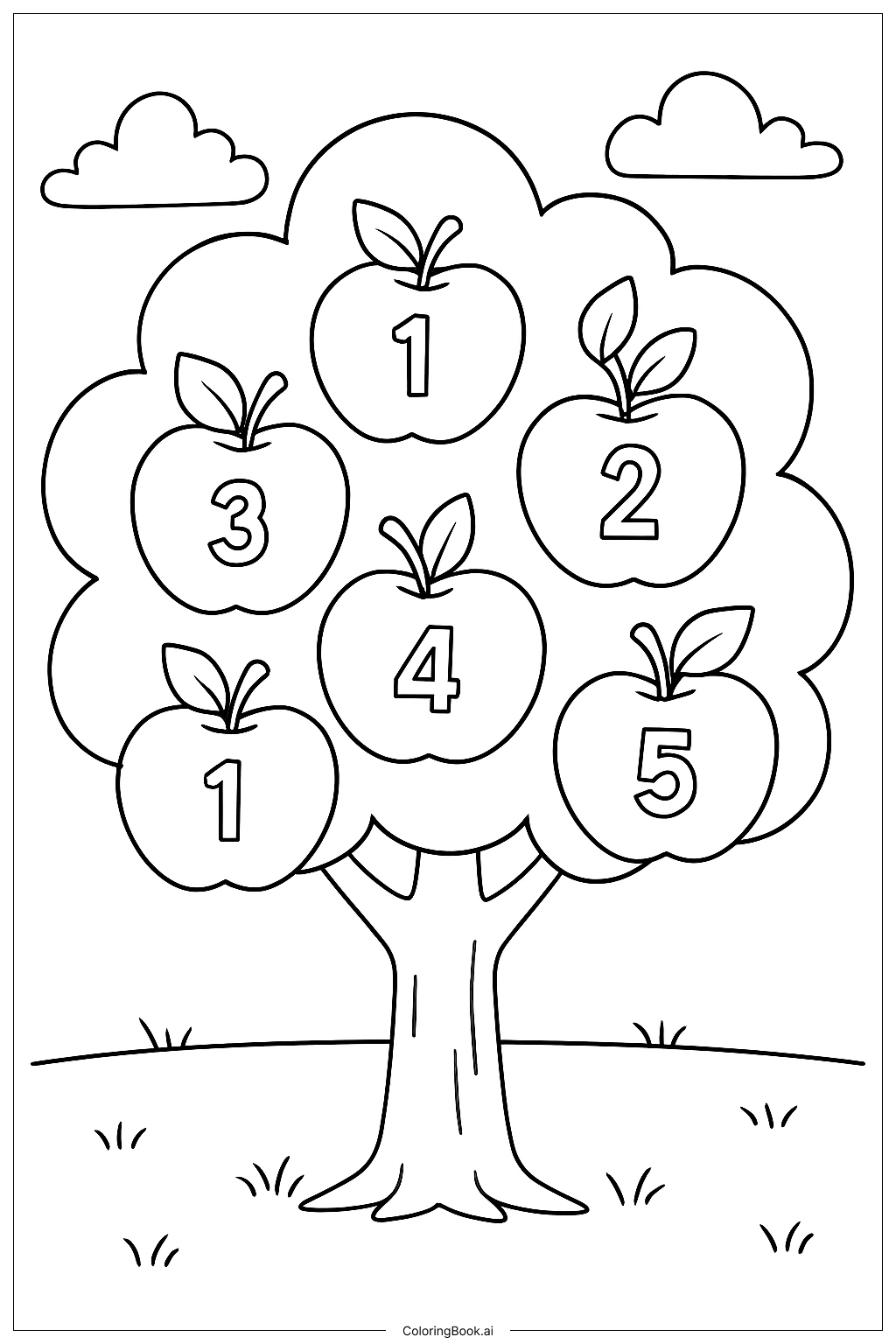 Math Zoo Count Coloring Page (Free PDF&PNG Printable)