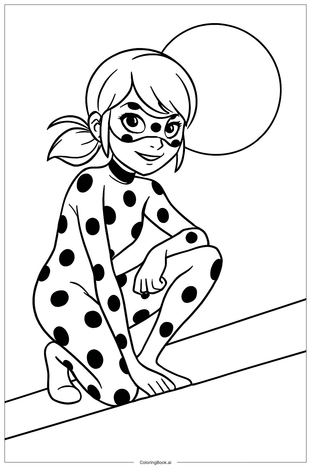 Miraculous Ladybug Flower Crown Coloring Page (Free PDF&PNG Printable)