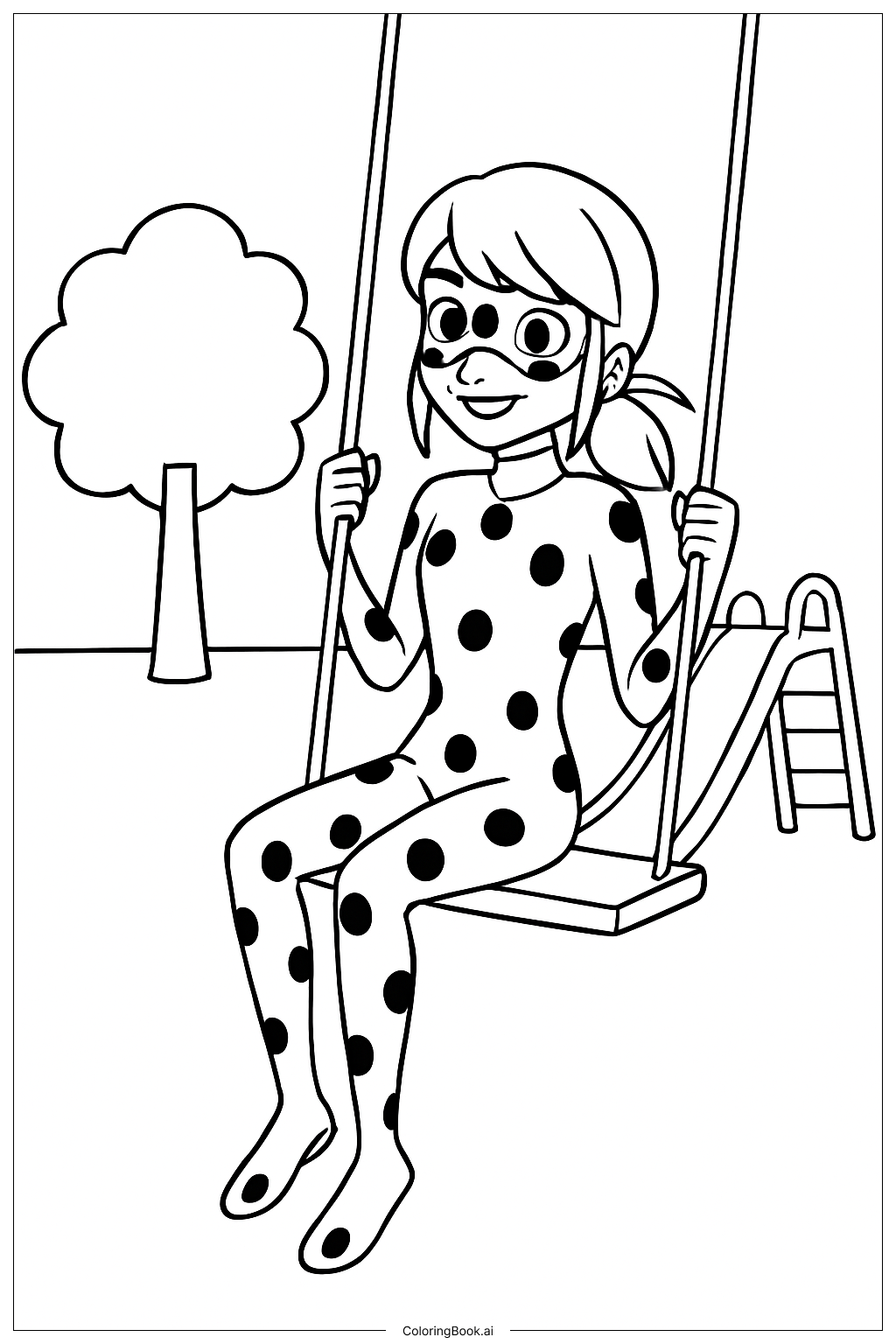Miraculous Ladybug Baking Coloring Page (Free PDF&PNG Printable)