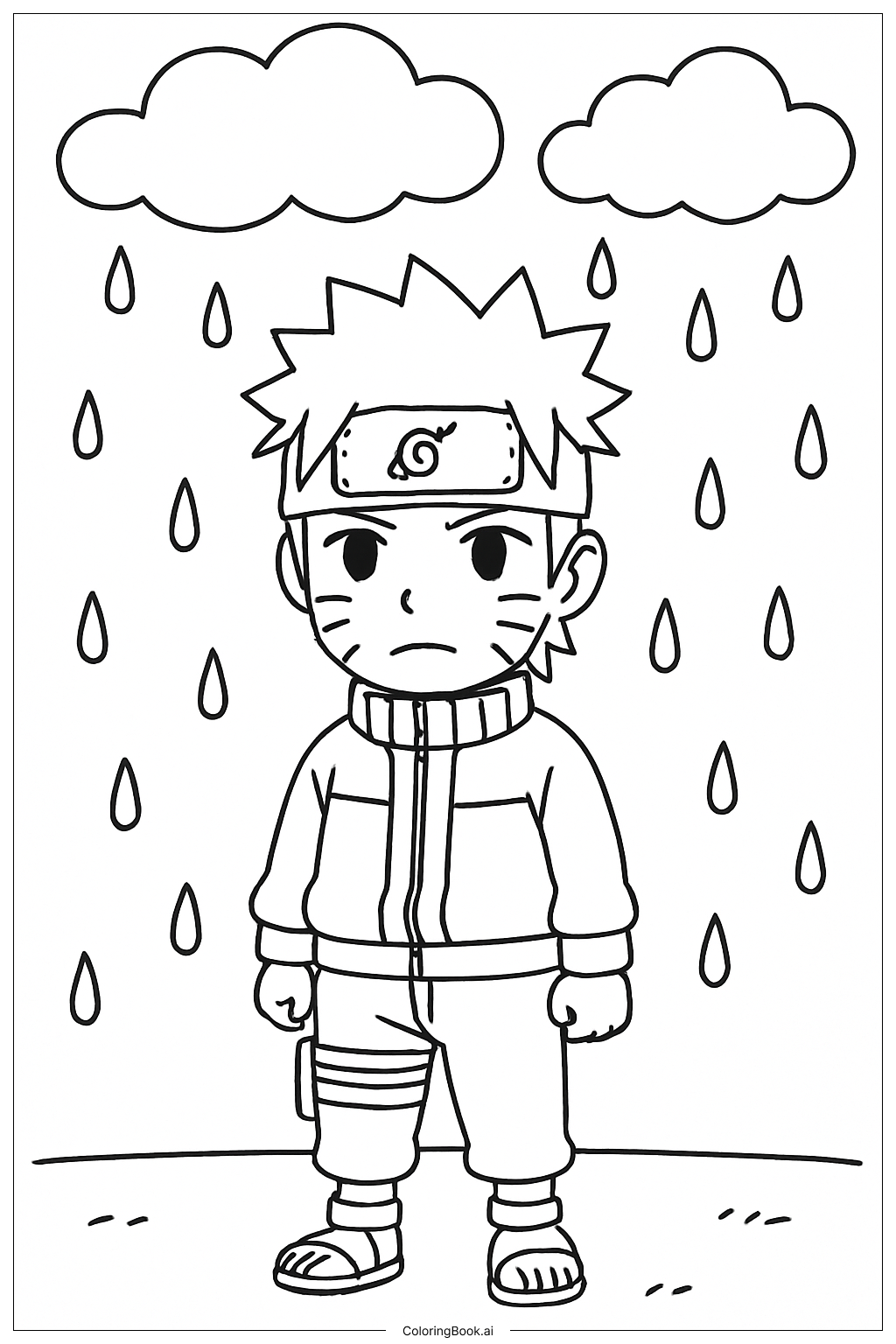 Naruto Stormy Sky Coloring Page (Free PDF&PNG Printable)
